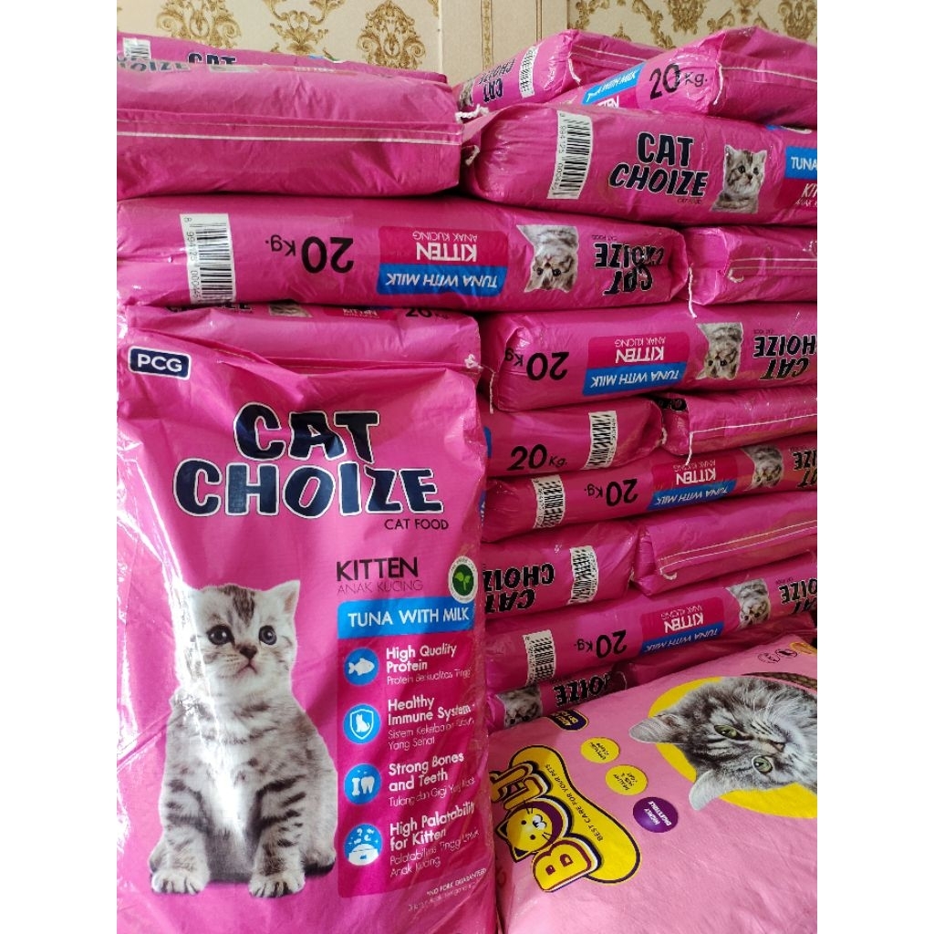 Jual Cat Choize Kitten Tuna Pink Sak 20Kg isi 20pcs @1kg | Shopee Indonesia