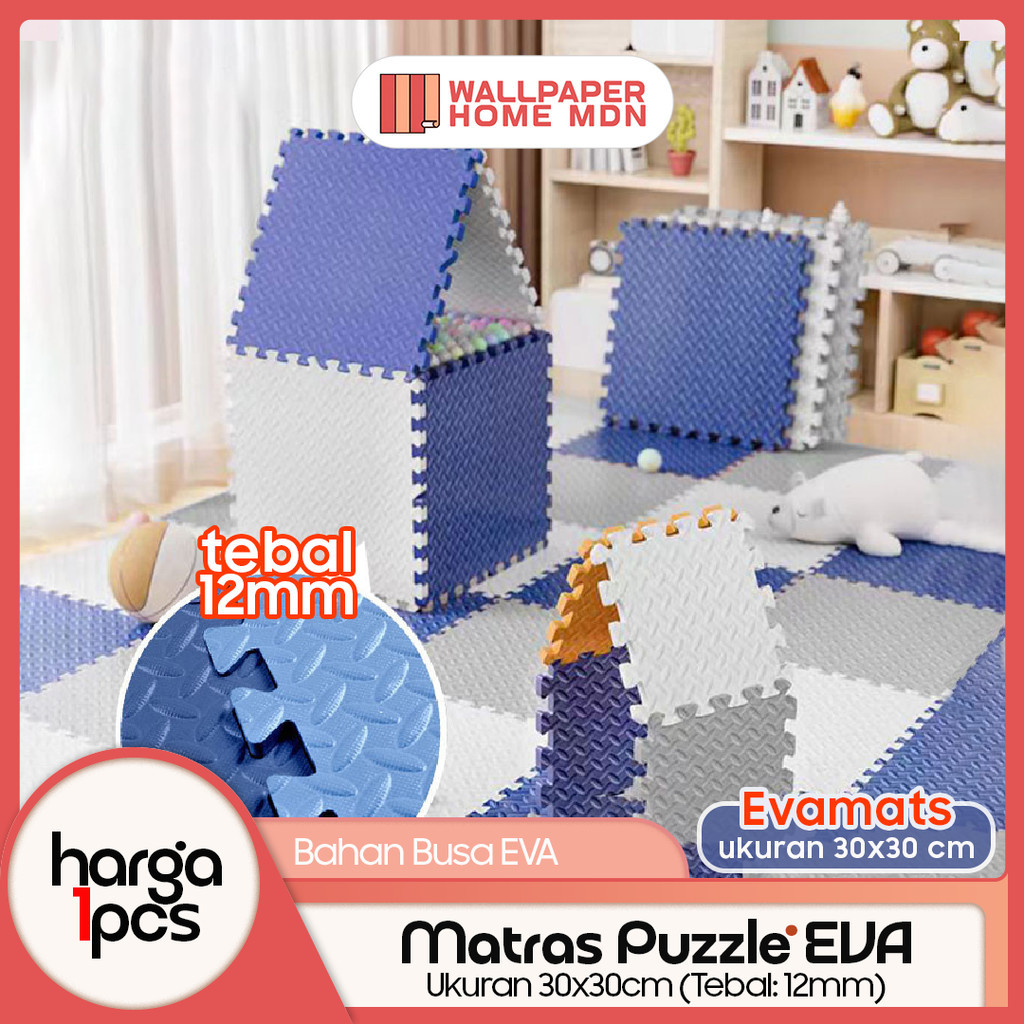 Jual WALLPAPER HOME - Matras Eva Matras 30x30cm Tebal 12 mm Puzzle ...
