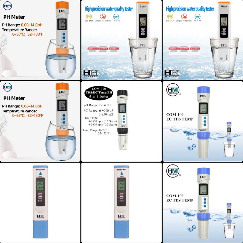 Jual HM Digital Original COM-80 PH-80 COM-100 PH-200 COM-300 Alat Ukur ...