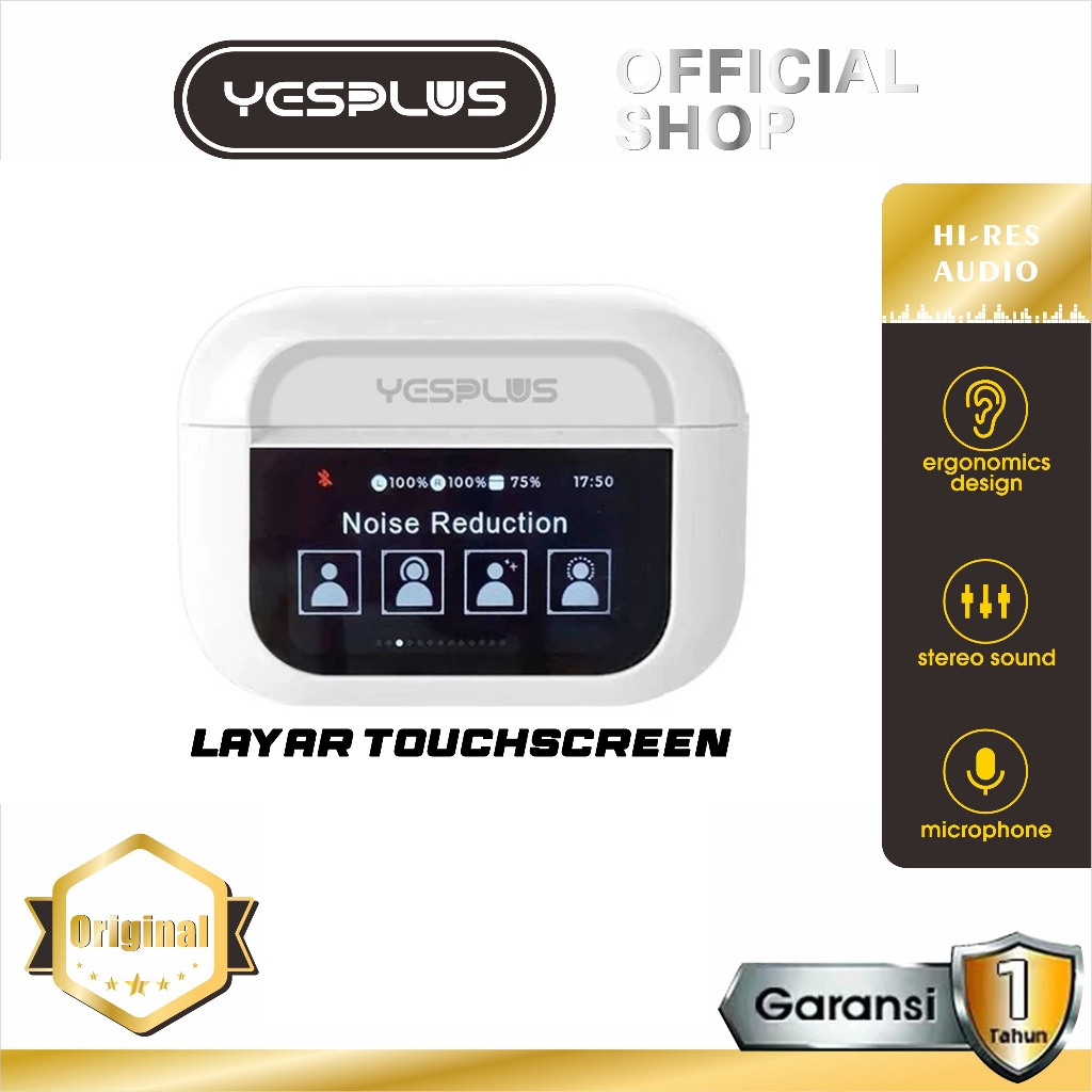 Jual Headset Bluetooth YESPLUS TWS-22 Earphone Bluetooth V5.4 Smart ...