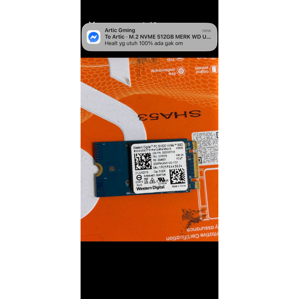 Jual ssd m.2 nvme 512GB WD ukuran 2242 | Shopee Indonesia