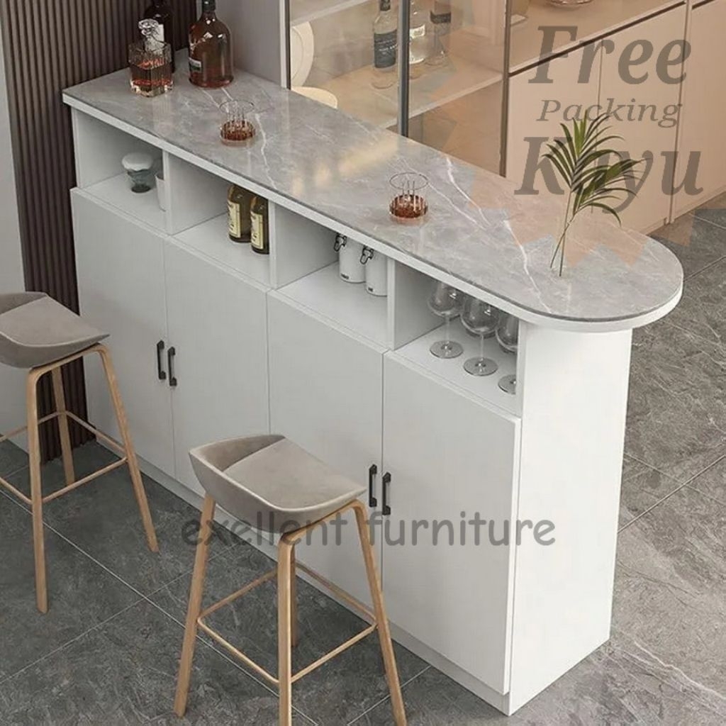 Jual meja bar atau mini bar rumah minimalis modern buffet penyimpanan ...
