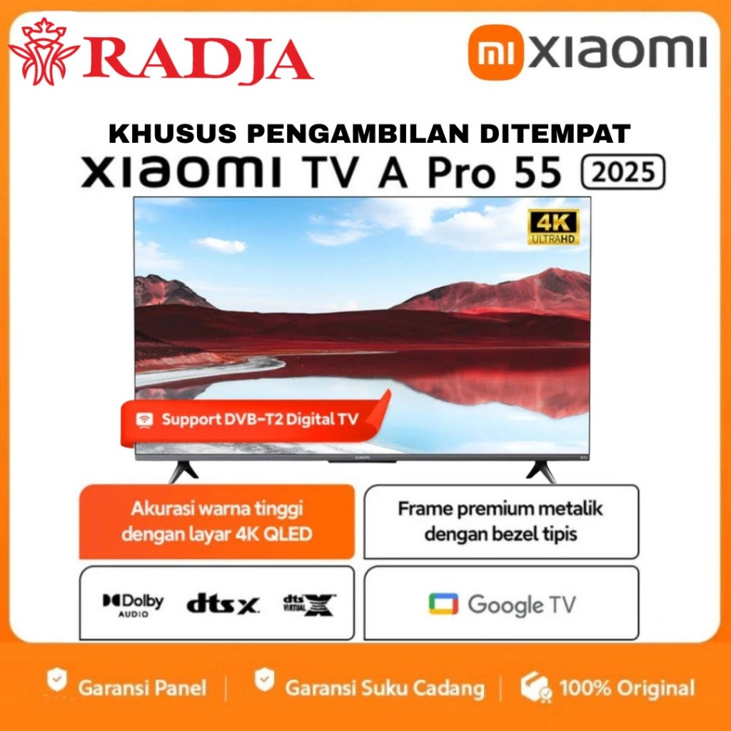 Jual Xiaomi TV A Pro 55 2025 Mi Smart TV 55 Inch Terbaru 4K UHD Digital ...