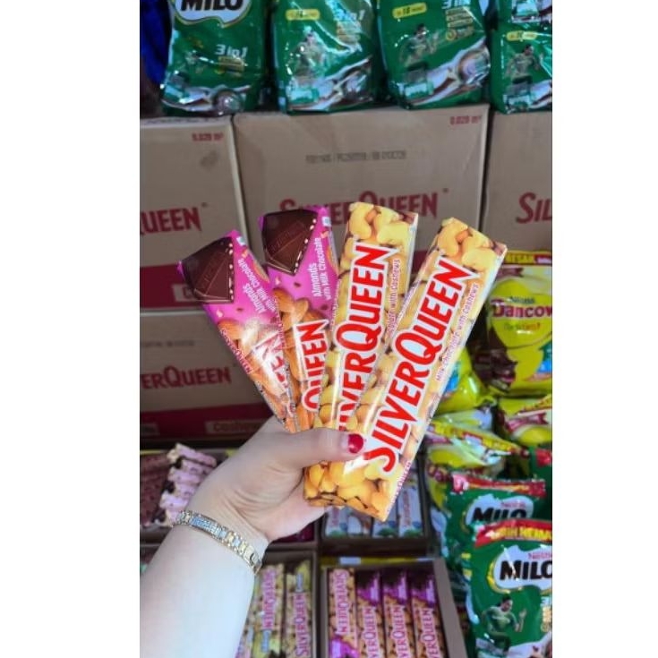 Jual Silverqueen 52/55gr Almond dan mede (bisa mix ya) ukuran besar 1 ...