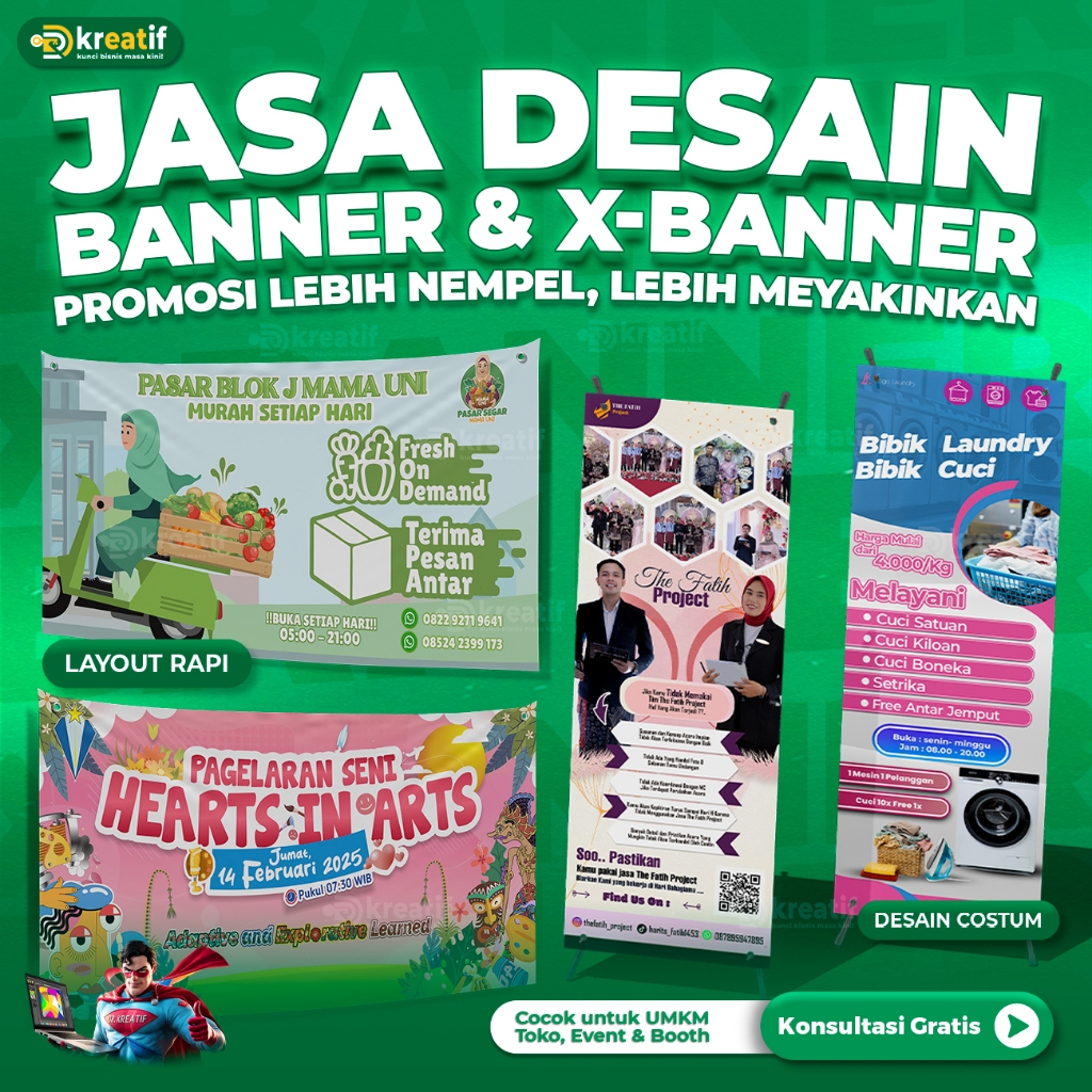 Jual Jasa Desain Banner & X-Banner Profesional | Promosi Usaha, Event ...