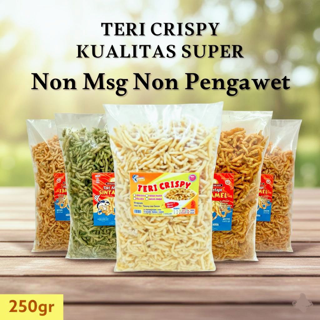 Jual Teri Crispy 250Gram Kualitas Super Teri Krispi Non Msg dan tanpa ...