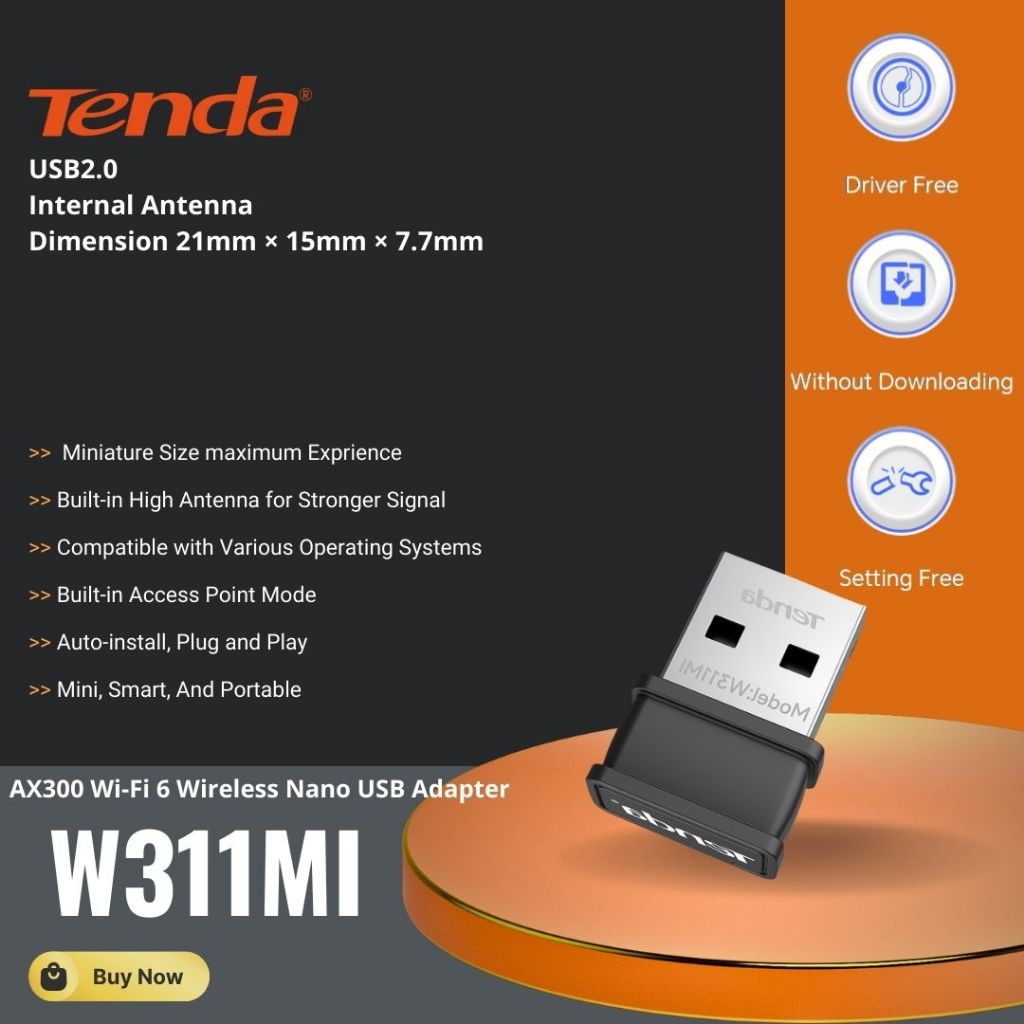 Jual TENDA W311MI WIRELESS USB ADAPTER PICO 150Mbps | Shopee Indonesia