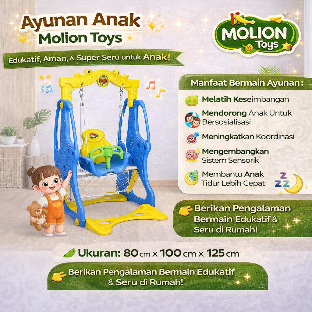 Jual Ayunan Anak 3in1 MOLION TOYS M1307 – Mainan Premium Aman & Nyaman ...