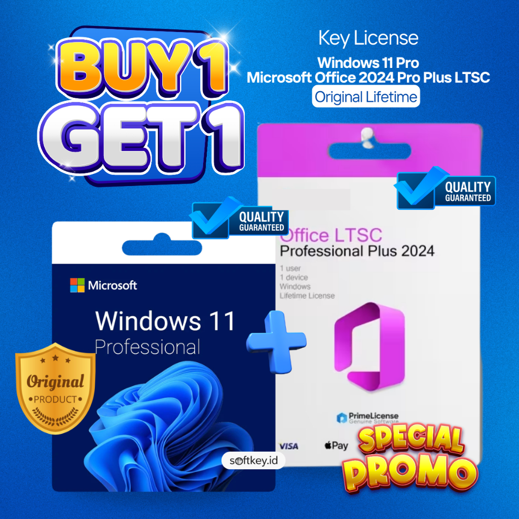 Jual Buy 1 Get 1 - Key License Windows 11 Pro Original + Office 2024 ...
