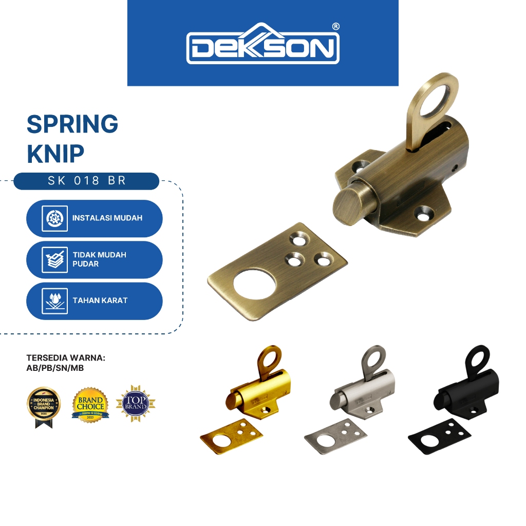 Jual DEKKSON Spring Knip Square Grendel Jendela SK 018 | Shopee Indonesia