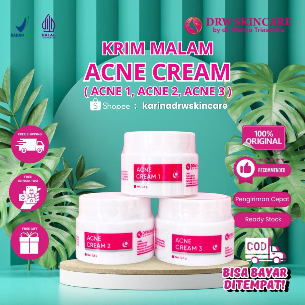Jual CREAM MALAM ACNE SERIES DRWSKINCARE [ 1,2,3 ] | Shopee Indonesia