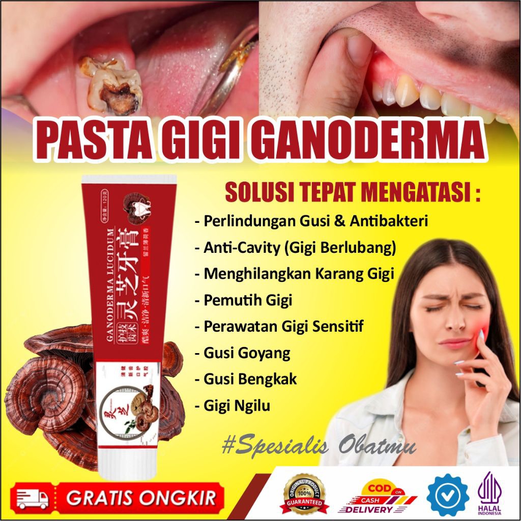 Jual Pasta Gigi Ganoderma Lucidum Original 120gr menghilangkan karang ...
