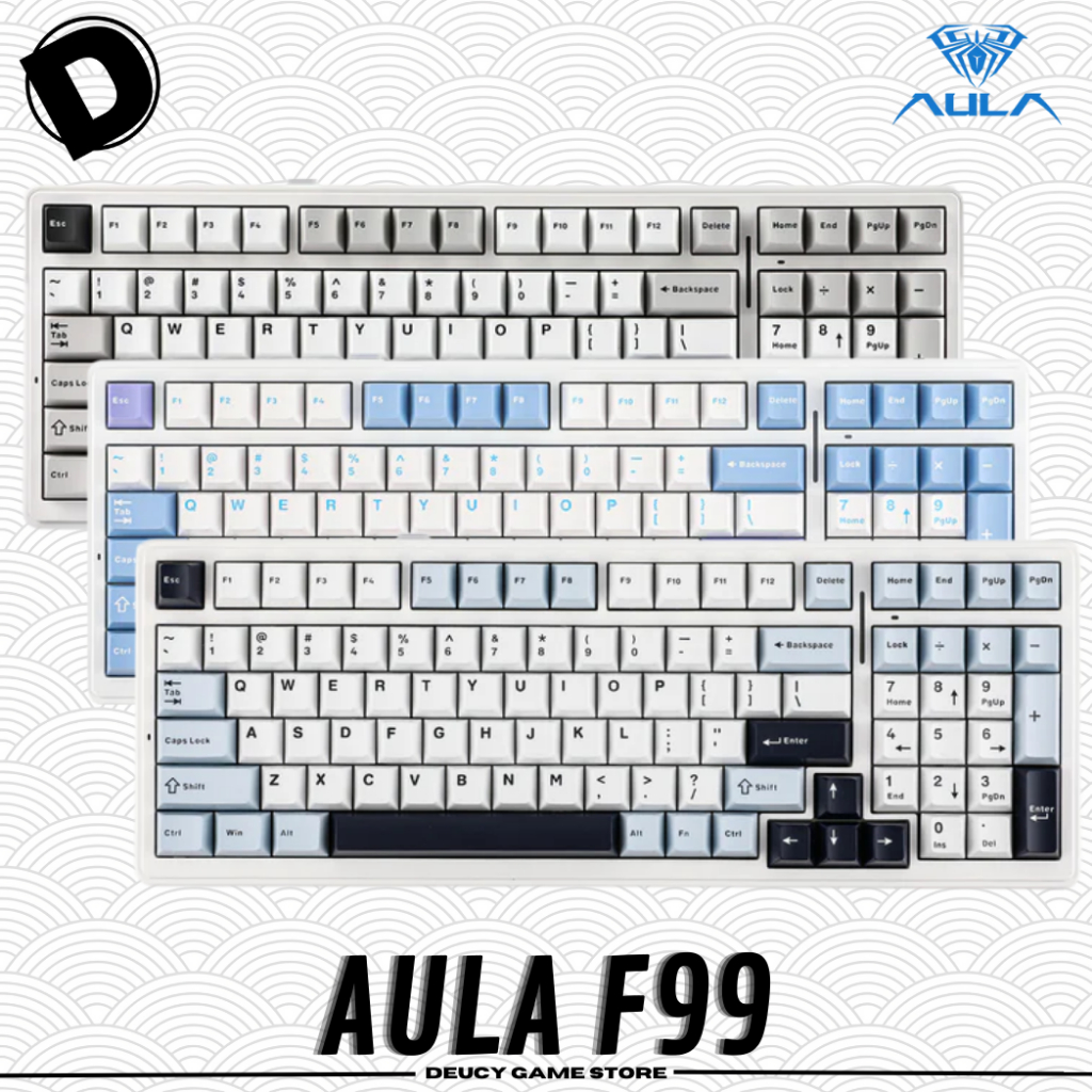 Jual AULA F99 Gasket 3 Mode Mechanical Keyboard RGB Hotswapable ...