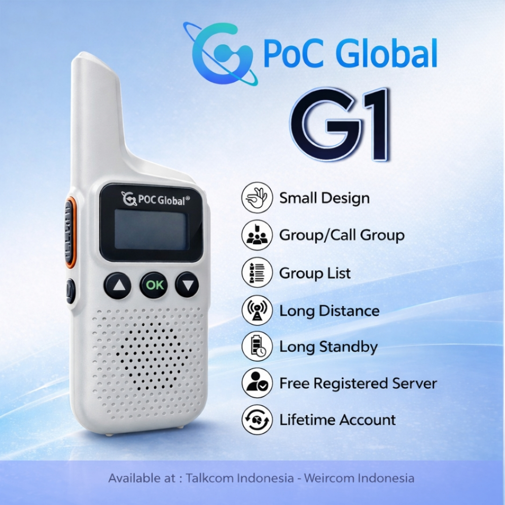 Jual HT PoC Global G1 Mini Walkie Talkie PoC 4G Free Account Lifetime ...