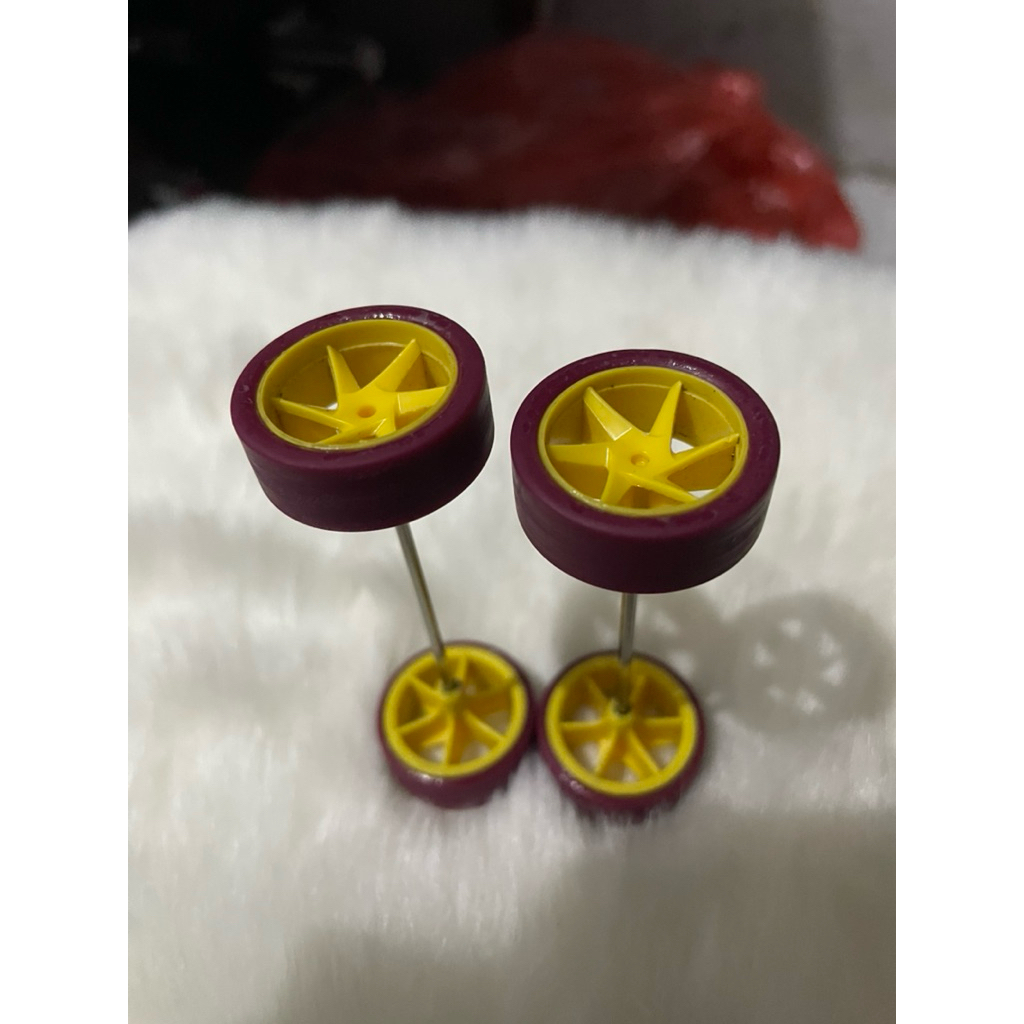 Jual Ban Jadi Tamiya Bubut Balance STBup Ban Maroon Original Tamiya ...