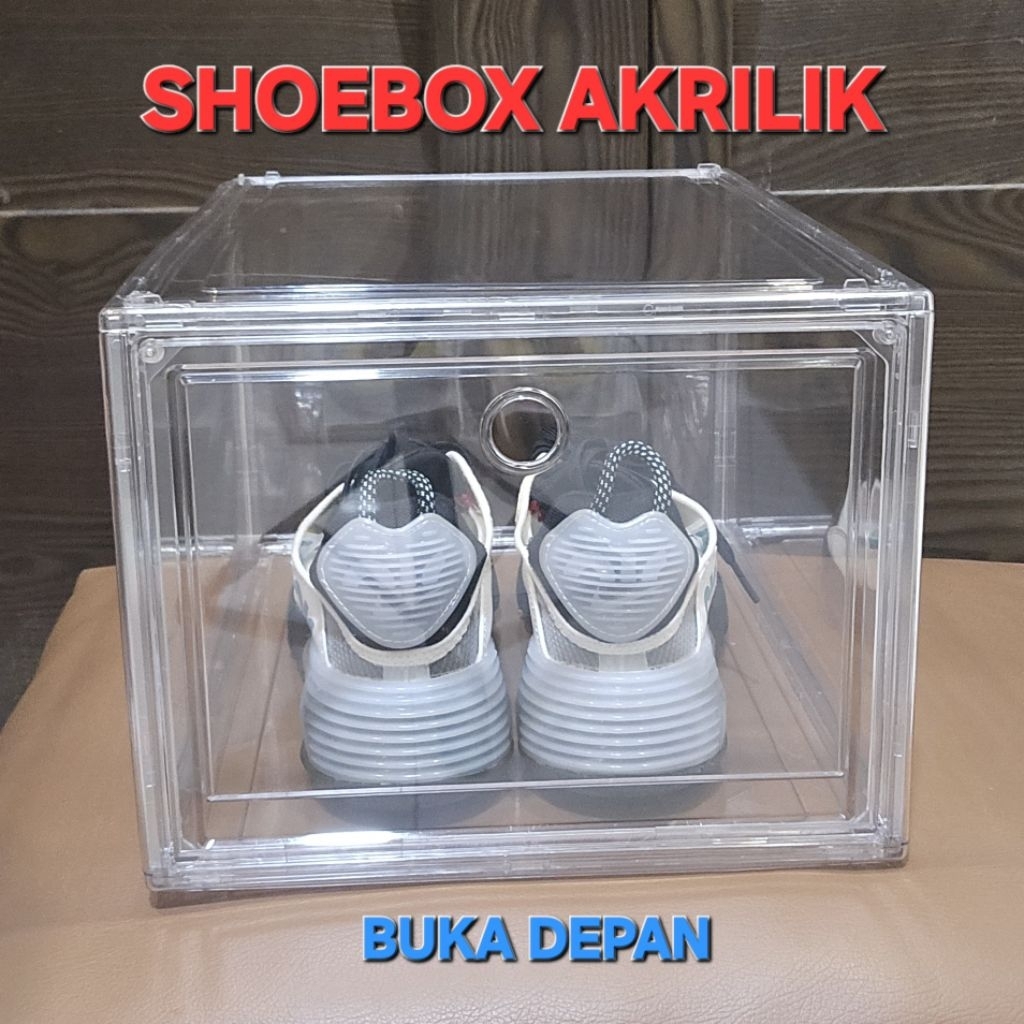 Jual Kotak Sepatu Transparan Flip Buka Depan dan Buka Samping Extra ...