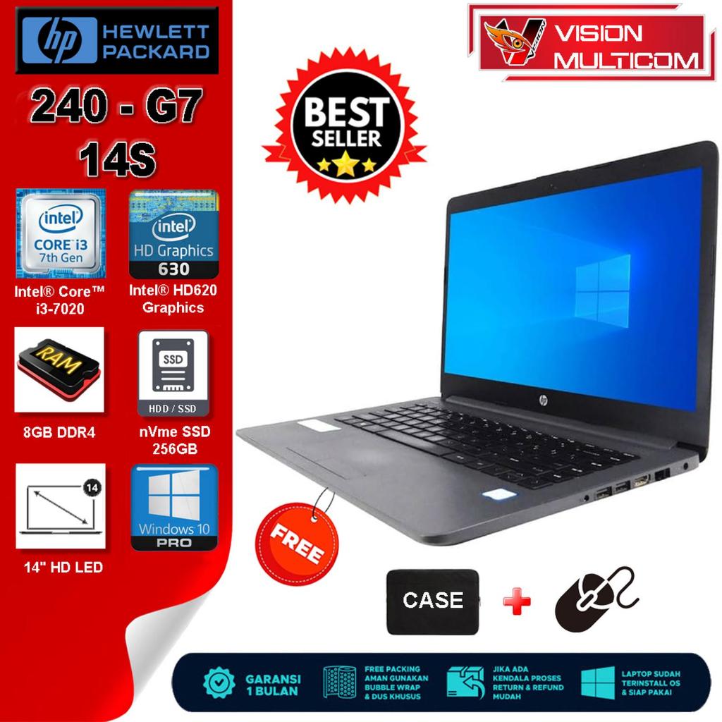 Jual Laptop HP 240 / 14S Core i3 Gen 6 | 8GB / nVme 256GB | 14" HD LED ...