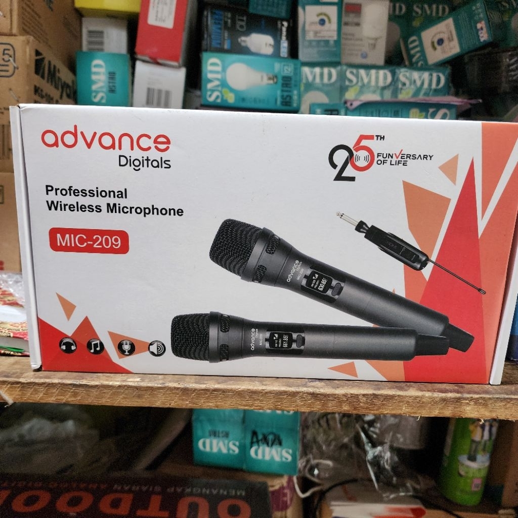 Jual Microphone Wireless Advance MIC-209 Dua Mic Wireless dalam 1 ...