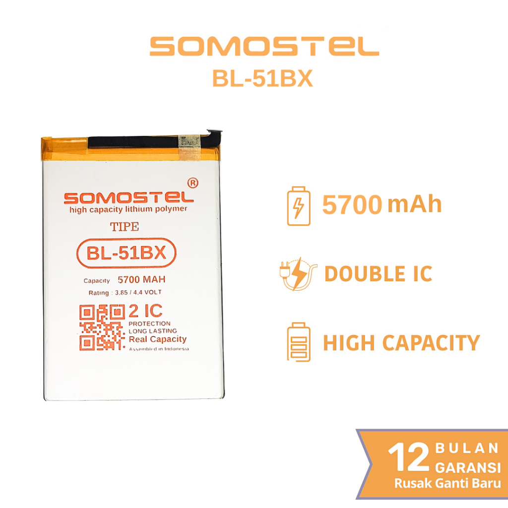 Jual Somostel - BL-51BX Infinix Hot 10 X682/Hot 11 X662/Note 8 X692 ...