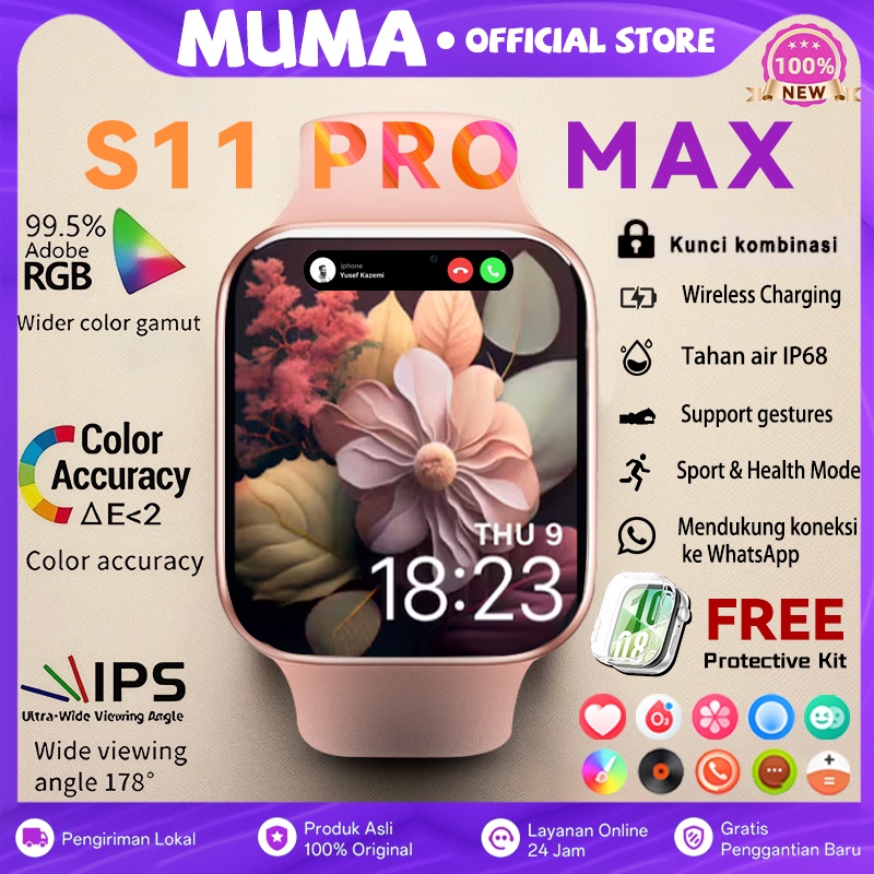 Jual [COD] Muma Smartwatch Watch S11 Jam Pintar Olahraga with 2.3" HD ...