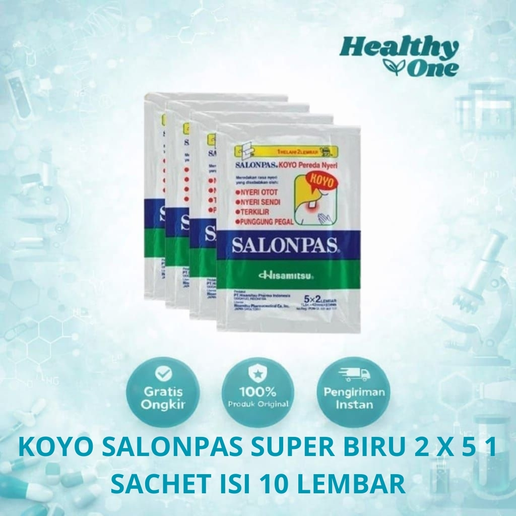 Jual KOYO SALONPAS SUPER BIRU 2 X 5 1 SACHET ISI 10 LEMBAR | Shopee ...