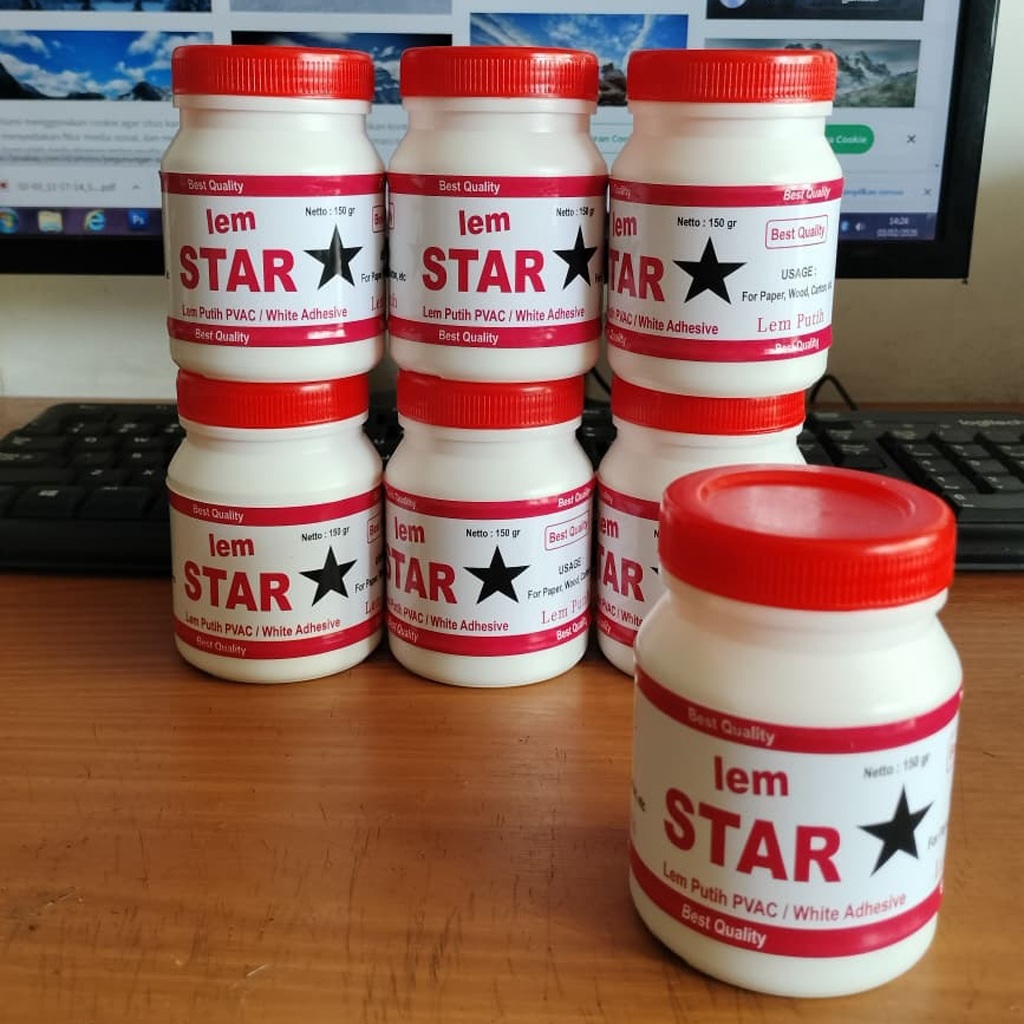Jual Lem Star Putih PVAc 150 Gram / Lem Putih Star Kayu Serbaguna PVAC ...