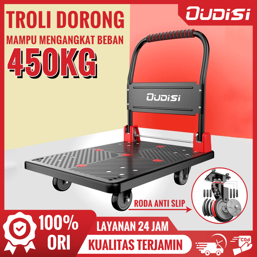 Jual OUDISI trolley troli Barang Lipat 70-500kg Handtruck Besi Silent ...