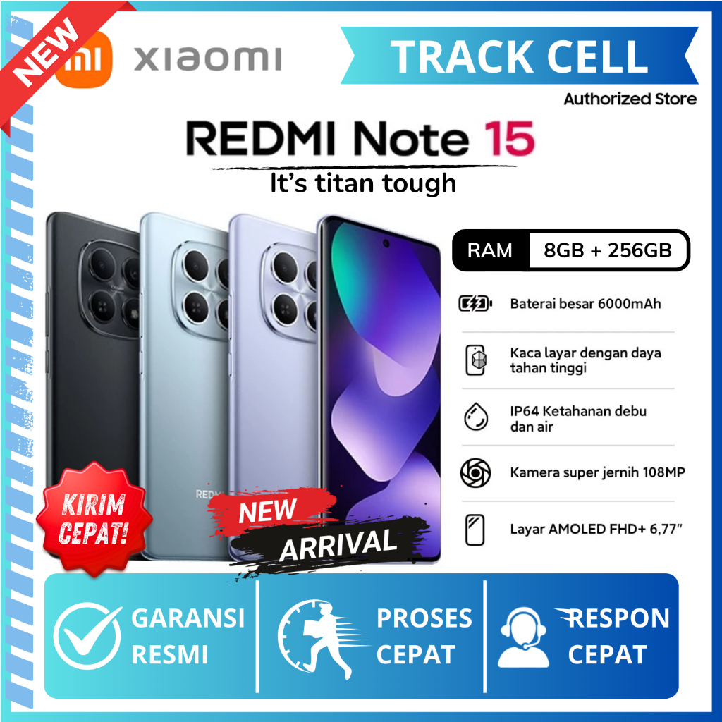 Jual Xiaomi Redmi Note 15 4G 8/128GB 8/256GB Layar Lengkung HP Terbaru ...