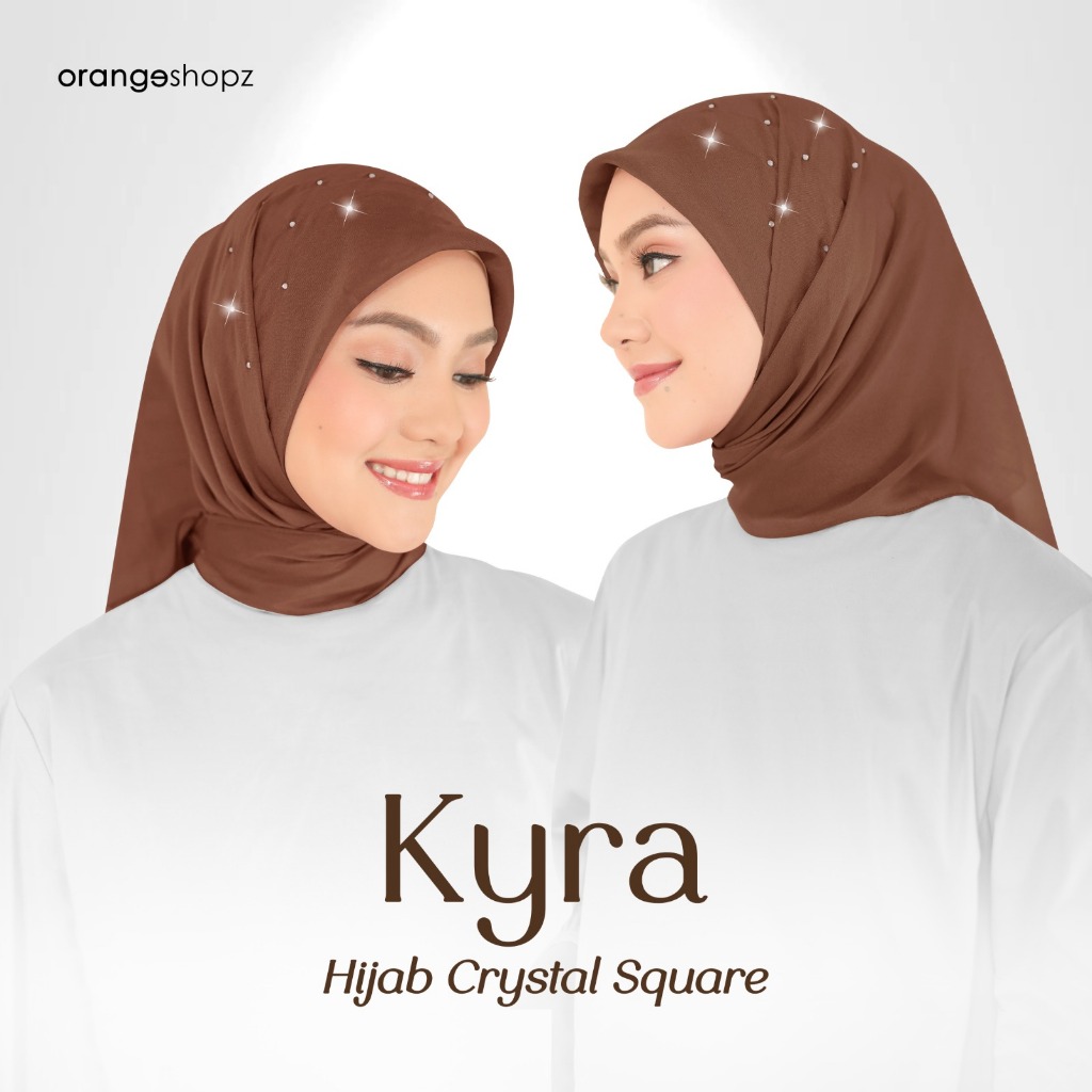 Jual Orangeshopz - Hijab Segiempat Polycotton Swarovski Premium Kyra ...
