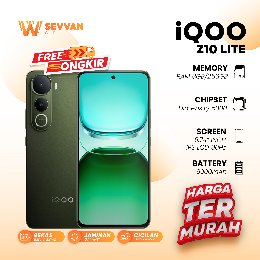 Jual Handphone IQOO Z10 Lite Ram 8 256GB | Shopee Indonesia