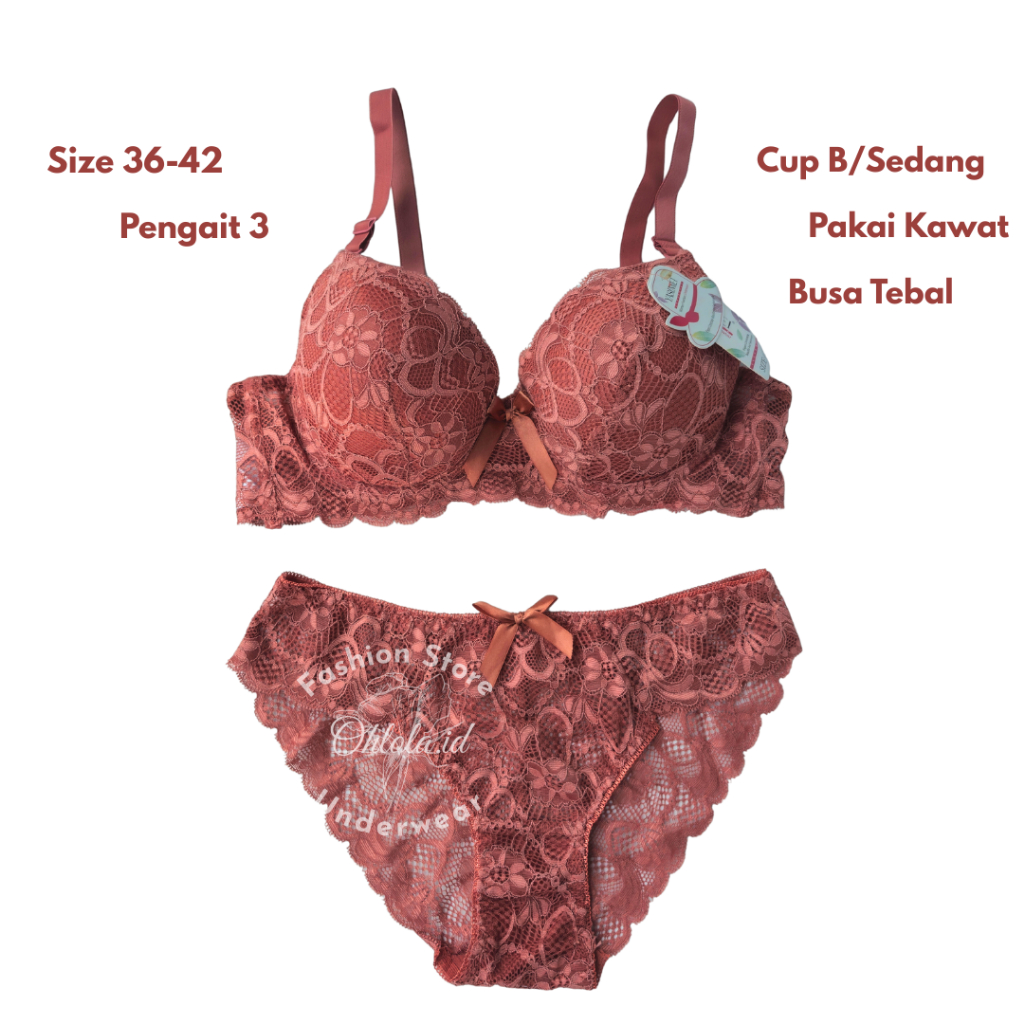 Jual Set Bh Dan Celana Dalam Wanita Sexy Premium Motif Renda Busa One ...