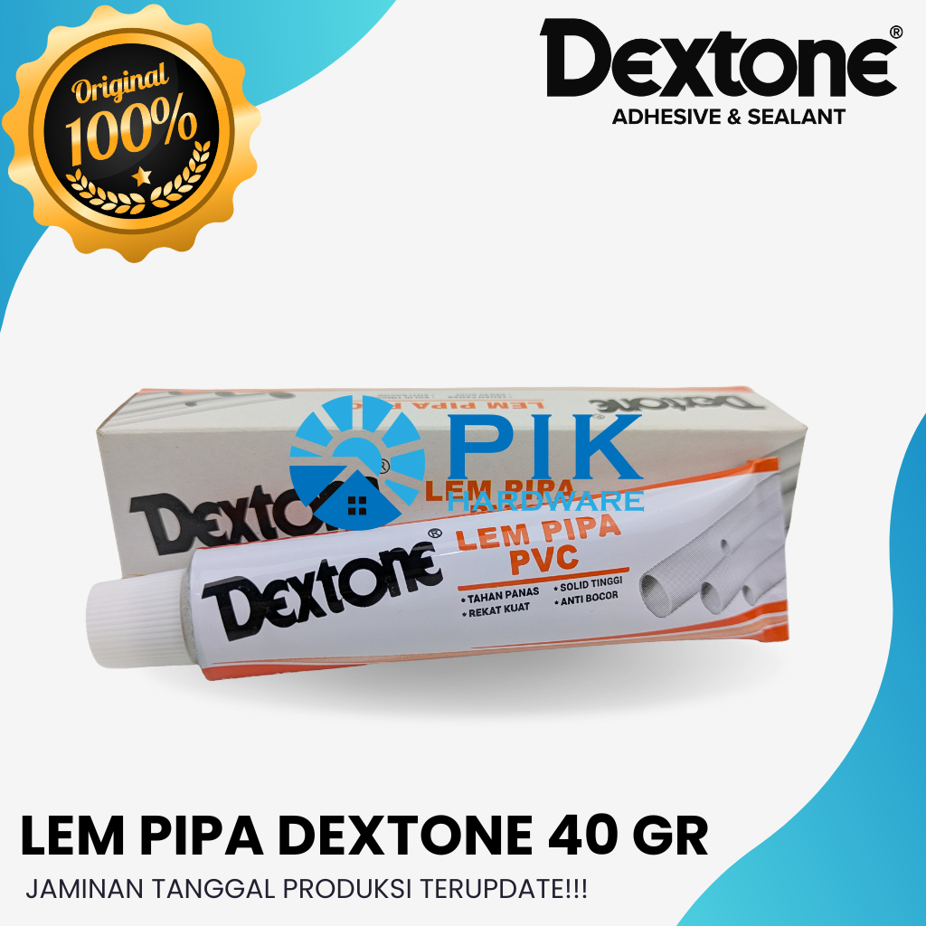 Jual LEM PIPA PVC DEXTONE 40gr | LEM PRALON / PARALON TUBE 40 Gram ...