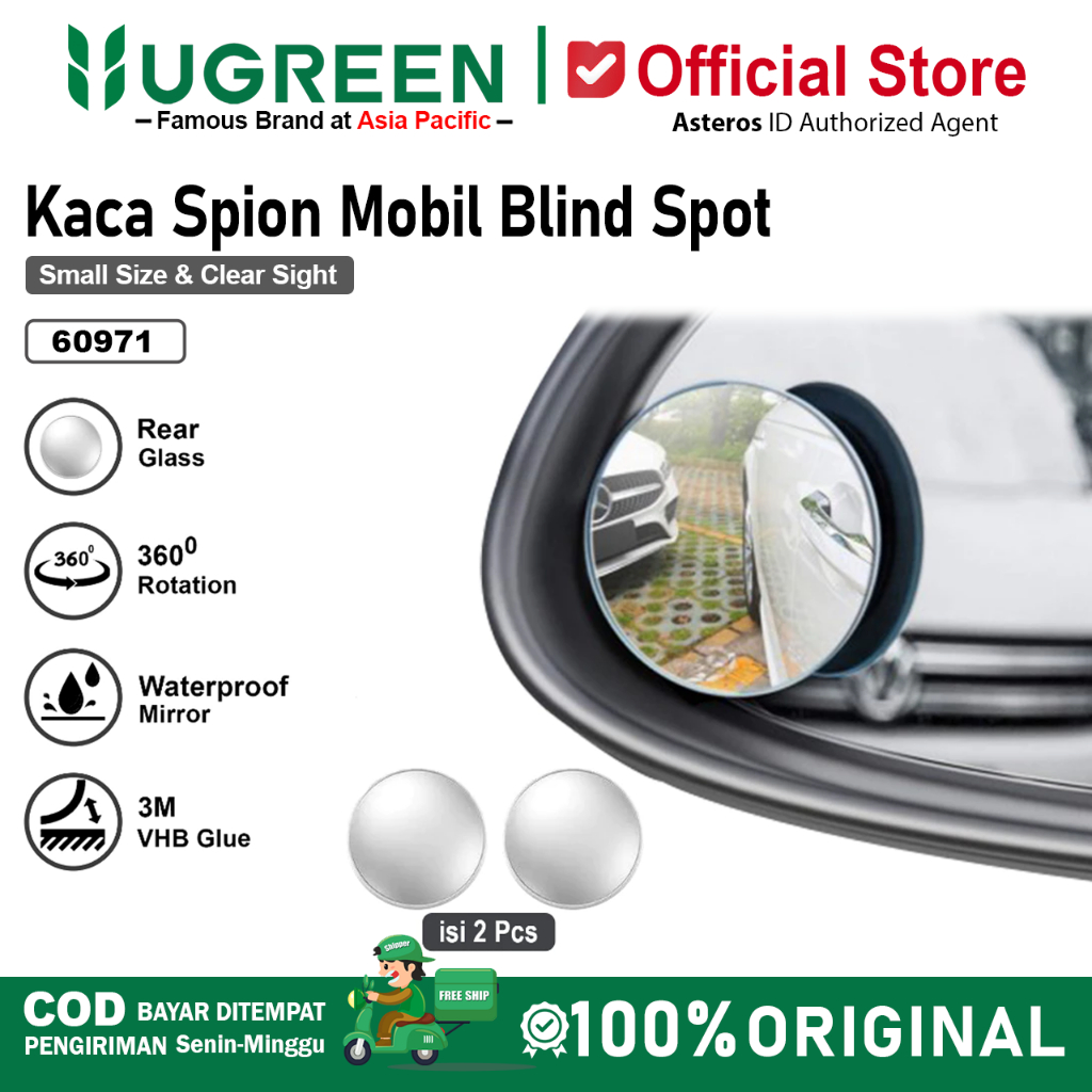 Jual UGREEN Kaca Spion Mini Blind Spot Mirror Kaca Cembung Waterproof ...