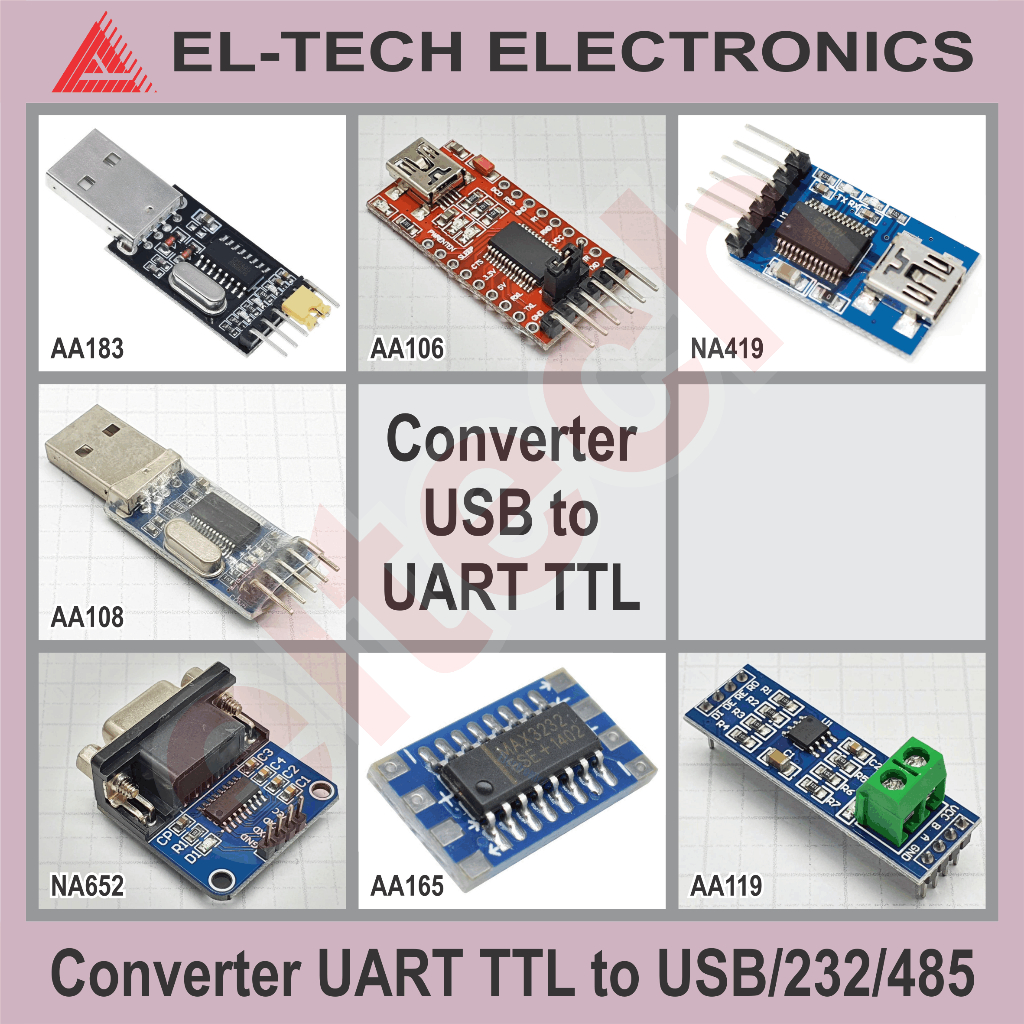 Jual Converter USB to UART TTL RS232 Konverter Konversi RS 232 Changer ...