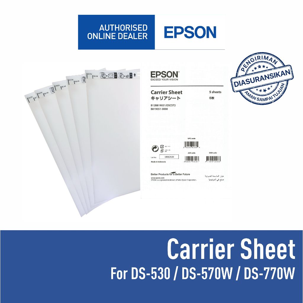 Jual Epson Carrier Sheet Untuk DS530 DS-530 DS-570W DS570W A3 STITCH ...