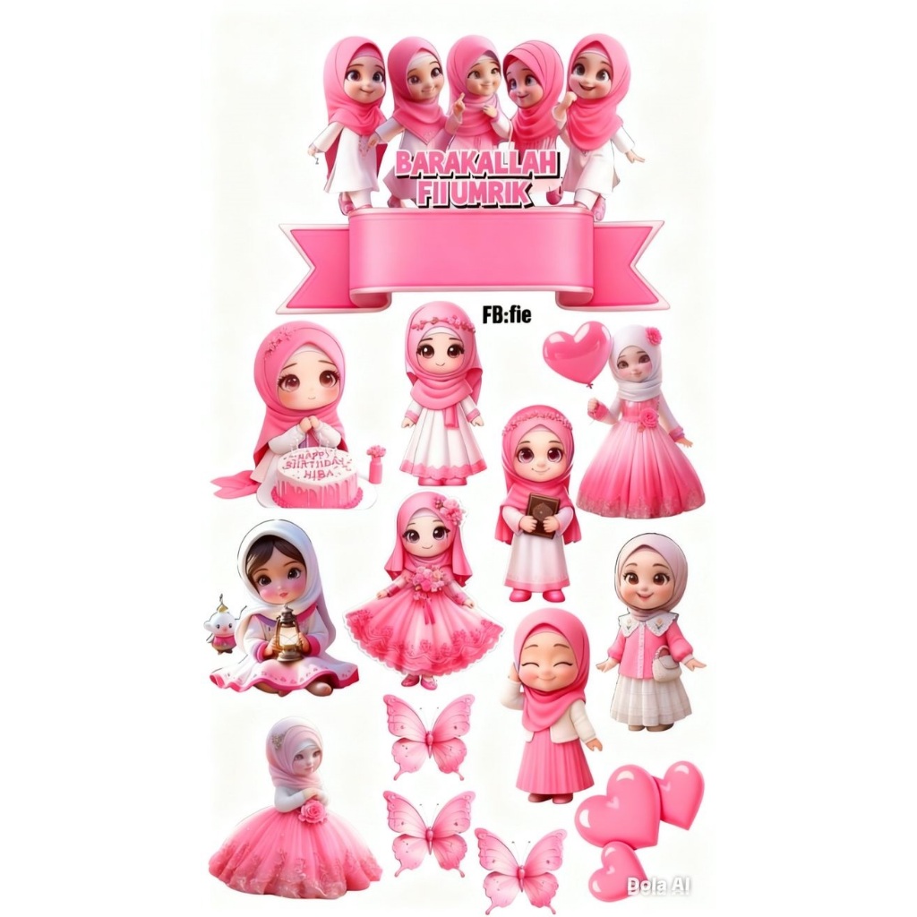 Jual Topper Anak Mengaji / Topper Anak Muslim / Topper Bisa Custom Nama ...
