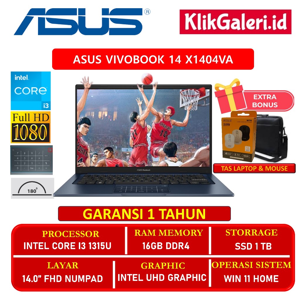 Jual Laptop Asus Vivobook 14 X1404Va Intel Core i3 / Intel 5 / Core i5 ...