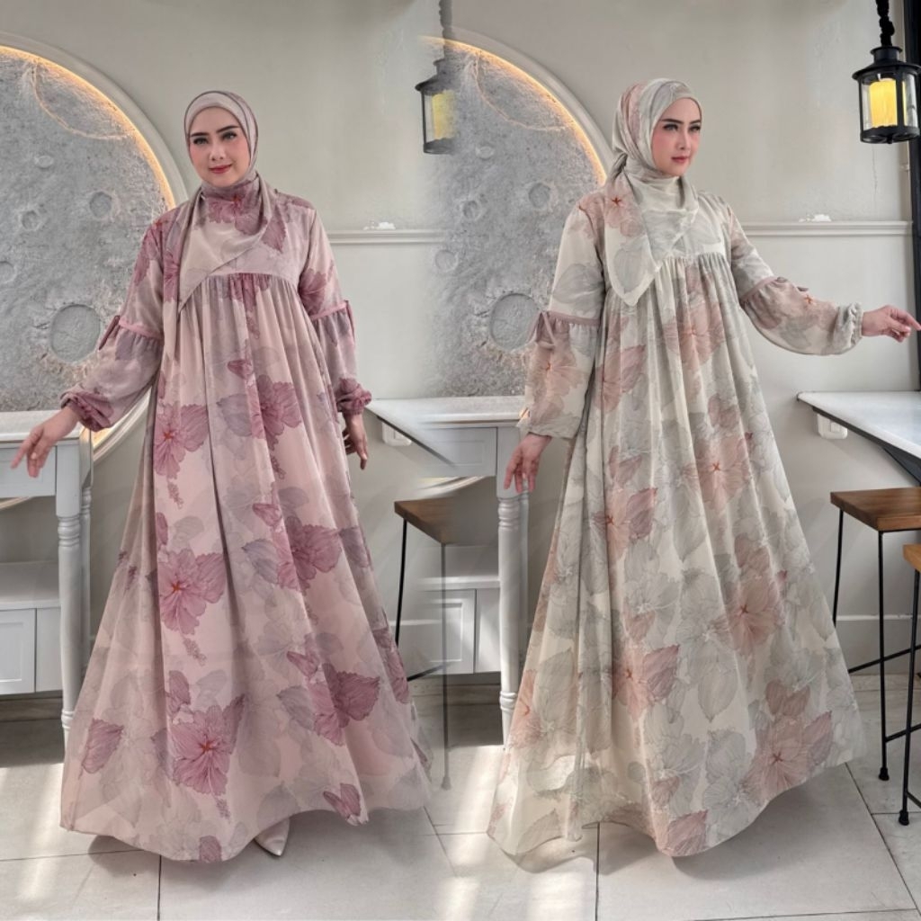 Jual AYDEEN SET BY ARSY/GAMIS SET SCARF SEGI EMPAT (PO) | Shopee Indonesia