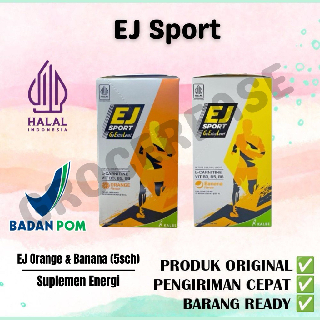 Jual KEMASAN BARU EJ Sport GEL Rasa Orange / Banana - Energy Gel ...