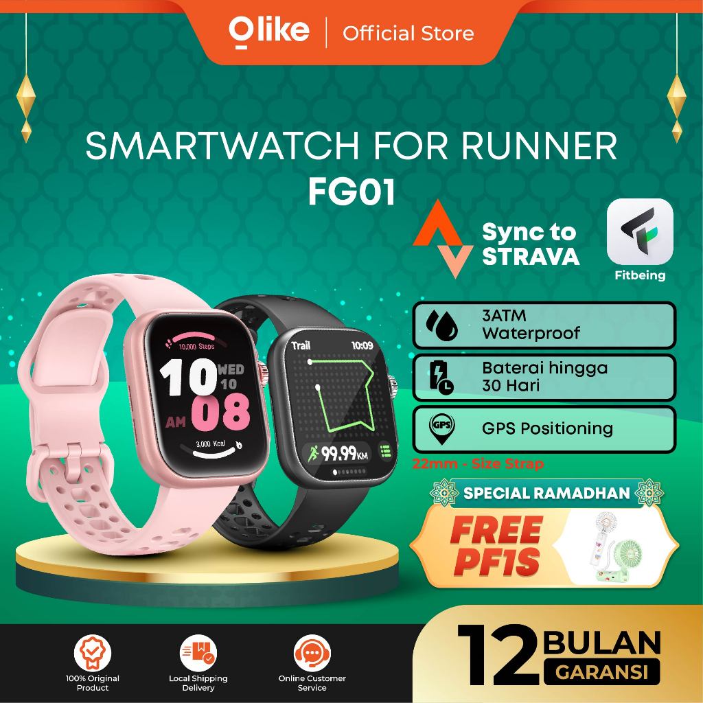Jual [NEW PRODUCT] OLIKE GPS Smartwatch FG01 1.85" Screen Long Live ...