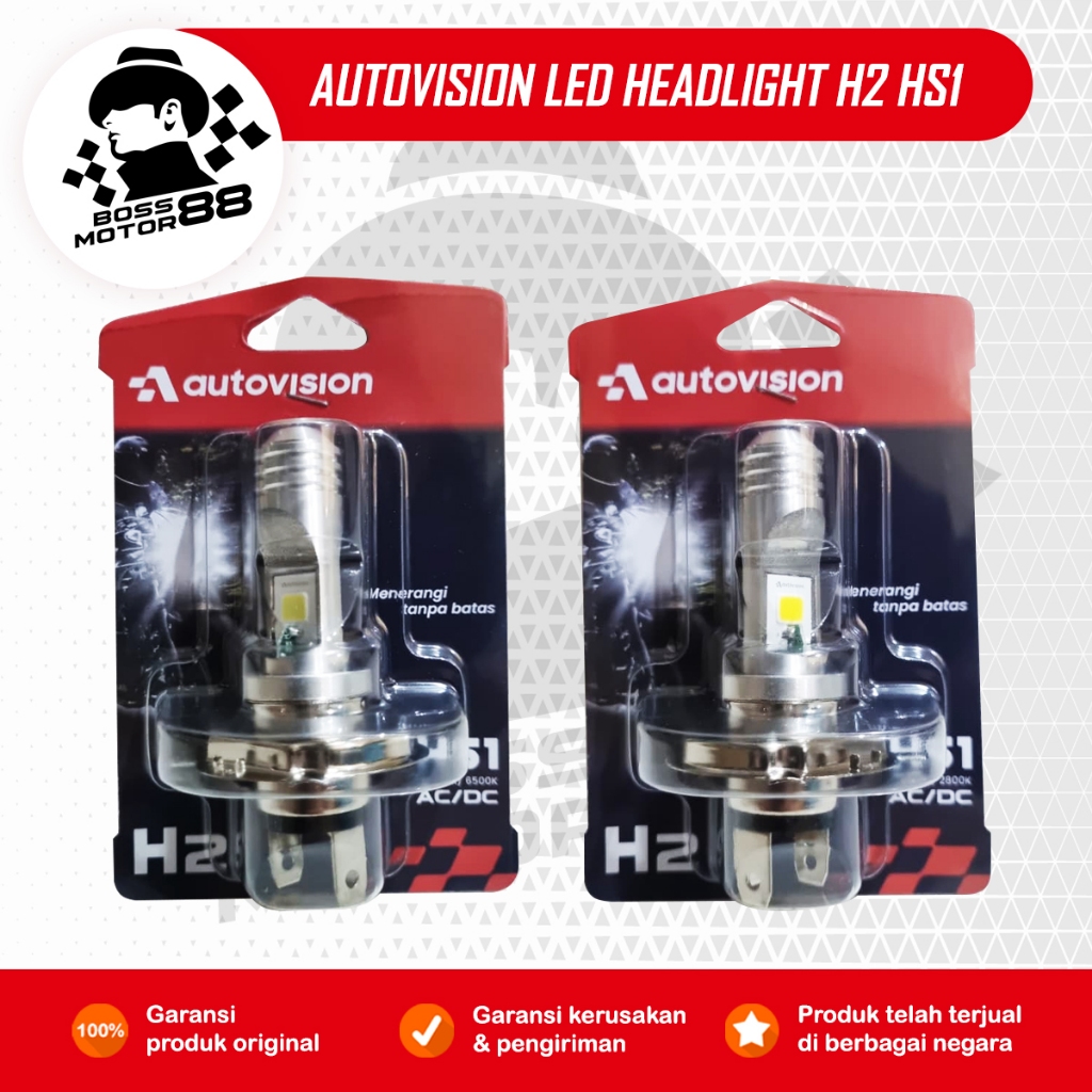Jual Autovision LED Headlight H2 HS1 6500K Combo 12V 7W/7W Lampu Utama ...