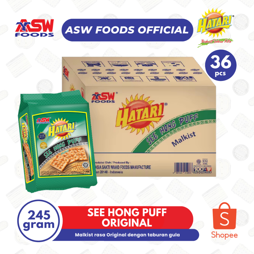 Jual Hatari See Hong Puff Original 245 Gr ( 36 Pcs ) - Varian Dengan ...