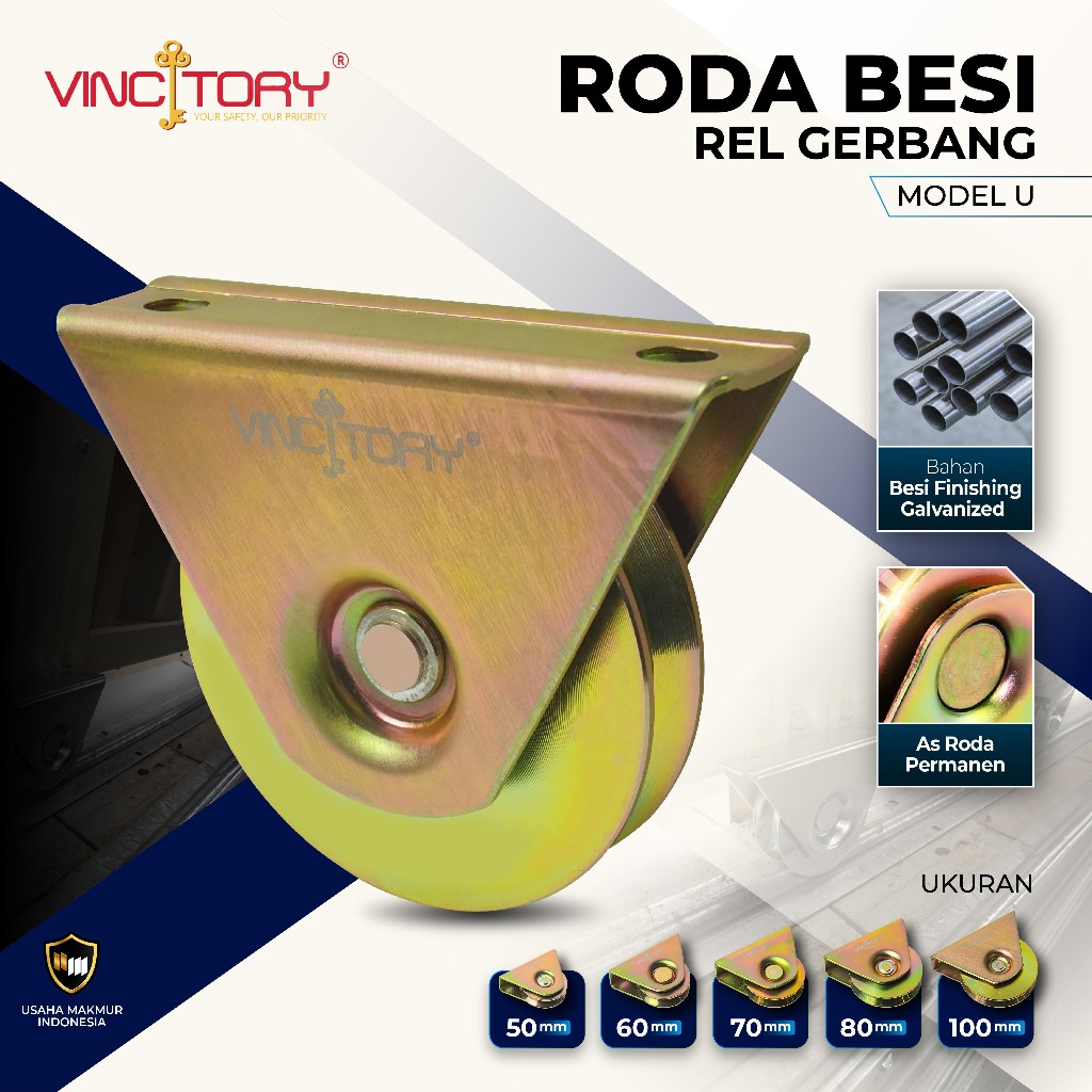 Jual Roda Besi Pagar Bubut Besi Bearing Galvanixed Sliding Gate 100mm ...