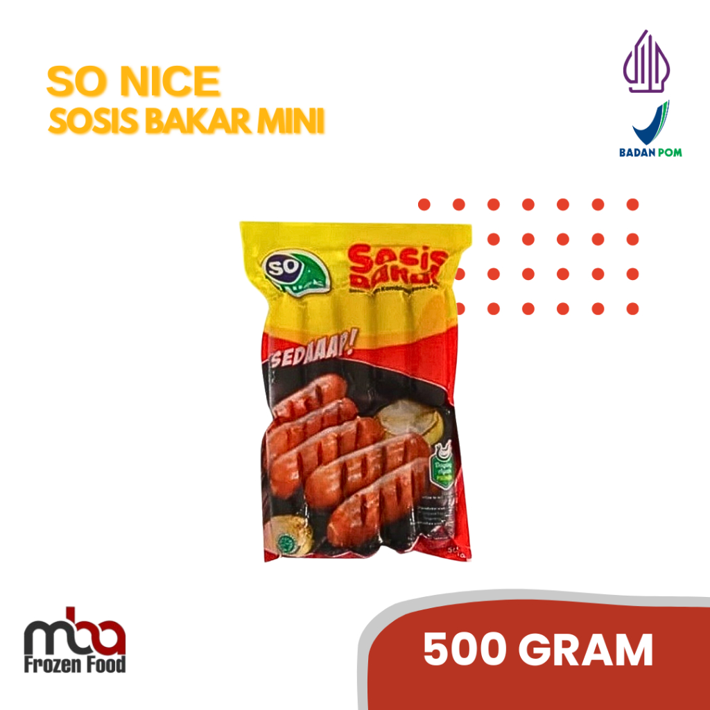 Jual SO NICE Sosis Bakar 500 Gram (10 pcs) /Sosisayam /Sosis /Daging ...