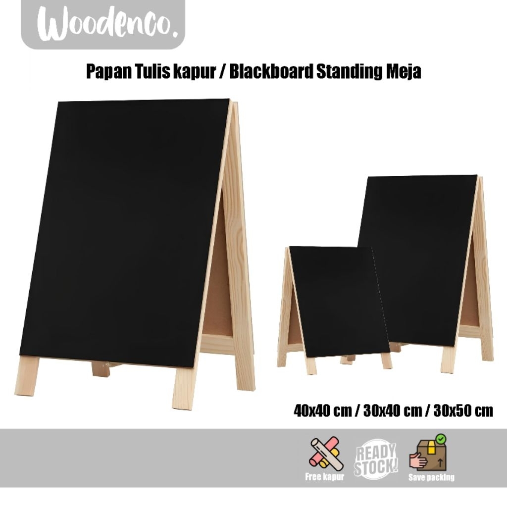 Jual Papan tulis Blackboard Mini Stand Depan Belakang Dekorasi Cafe ...
