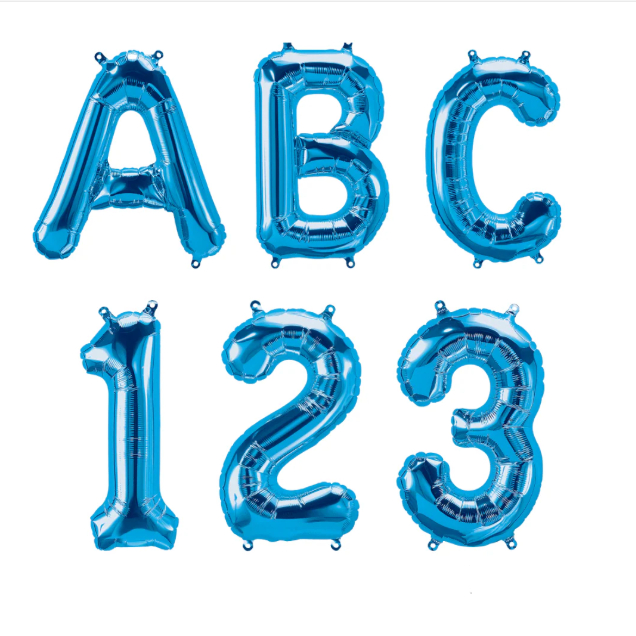 Jual Balon Huruf Cetak & Angka Warna Biru Tua 40 cm | Shopee Indonesia