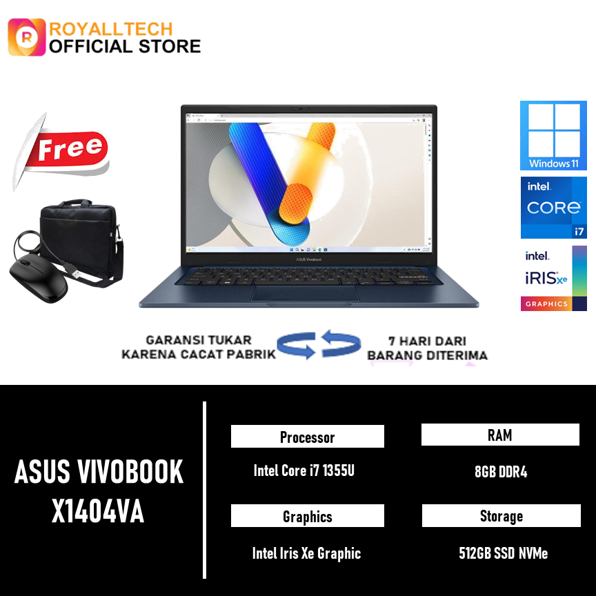 Jual [FREE TAS DAN MOUSE] ASUS VIVOBOOK X1404VA I7 1355U 16GB 512GB ...