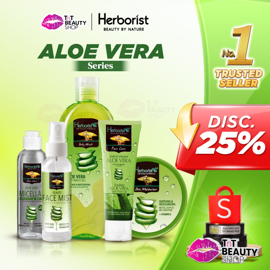 Jual Herborist Aloe Vera SERIES | Lulur | Body Wash | Shampoo | Face ...