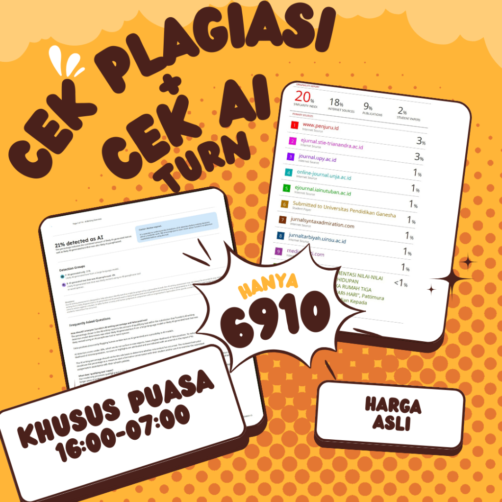 Jual Cek Plagiasi + Cek AI No Respository (Khusus Dokumen Bahasa ...
