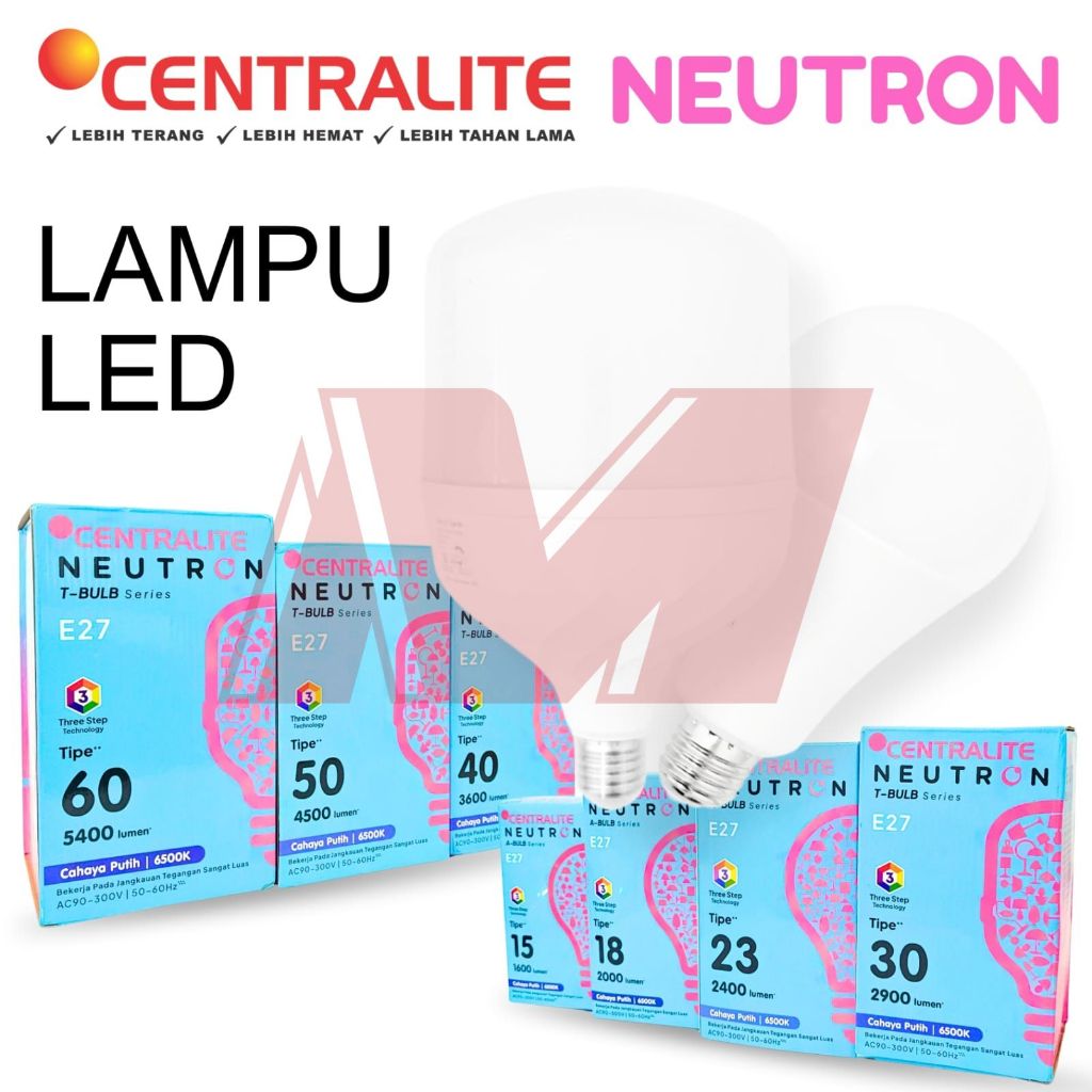 Jual Centralite NEUTRON Lampu LED Cahaya Putih A Bulb / T Bulb | Shopee ...